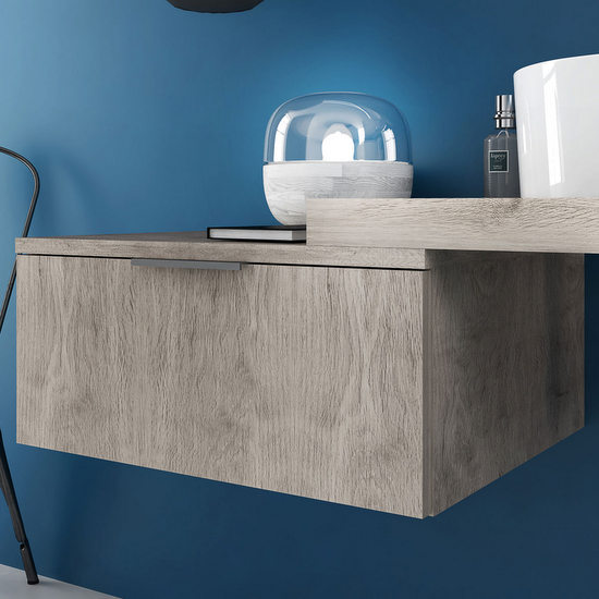 Modern suspended chest of drawers 60, 80 or 100 cm in 5 wood effect ...