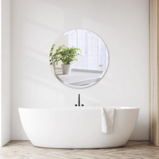 80 cm or 90 cm round mirror filolucido modern design frameless SP060